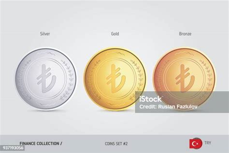 골든 실버 청동 동전입니다 현실적인 금속 터키 리라 동전 세트 배경에 고립 된 개체입니다 웹사이트 웹 디자인 모바일 애플 리 케이 션 인포 그래픽에 대 한 금융 개념 0명에