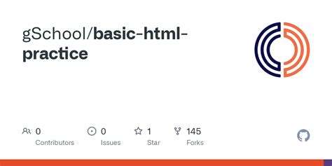 Github Gschoolbasic Html Practice