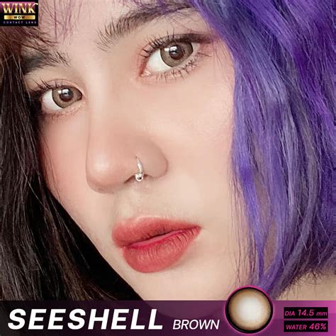 🔥ขายดีที่1 มีค่าสายตา🔥 Wink Seeshall Gray Brown บิ๊กอาย สุดปัง