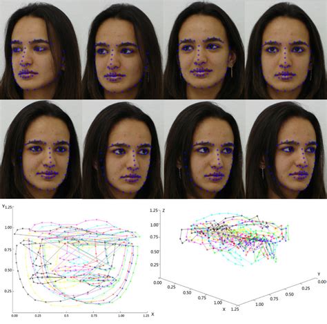 Results Of Sparse 3d Facial Shape Retrieval On A Female Subject Plots