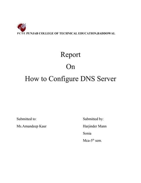 How To Configure Dns Server 2 Doc