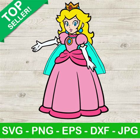 Super Mario Peach Princess Svg Princess Peach Crown Svg Super Mario Svg