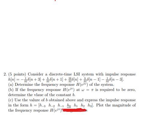 Solved Points Consider A Discrete Time Lsi System Chegg