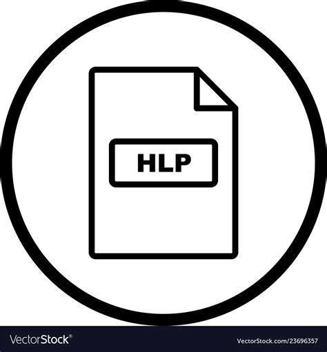 Hlp Icon Royalty Free Vector Image VectorStock