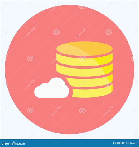 Icon Database Management Suitable For It Services Symbol Flat Style