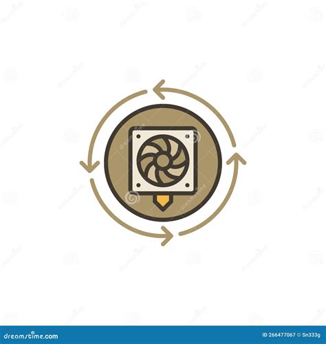 3d Printing Extruder Inside Arrows Vector Concept Colored Icon Stock