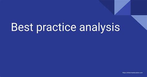 Best Practice Analysis Cma Usa Study Best Practice Analysis Cma Usa Study