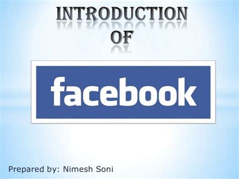 Introduction Of Facebook