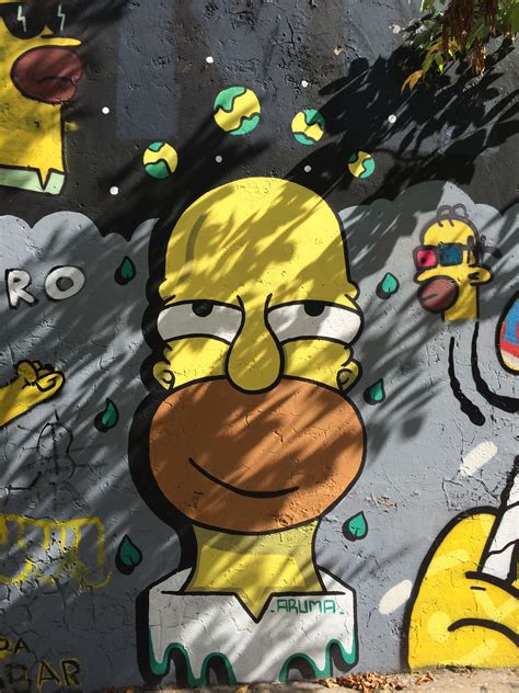 Artistas Porteños Homenajearon A Homero Simpson En Palermo ~ Streetart