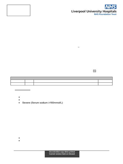 Management Of Hypernatraemia Pdf Intravenous Therapy Medical Specialties
