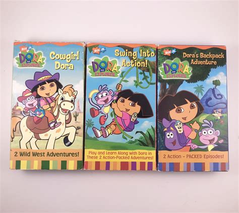 Dora The Explorer Vhs Tapes Lot Of 3 Nick Jr Grelly Usa