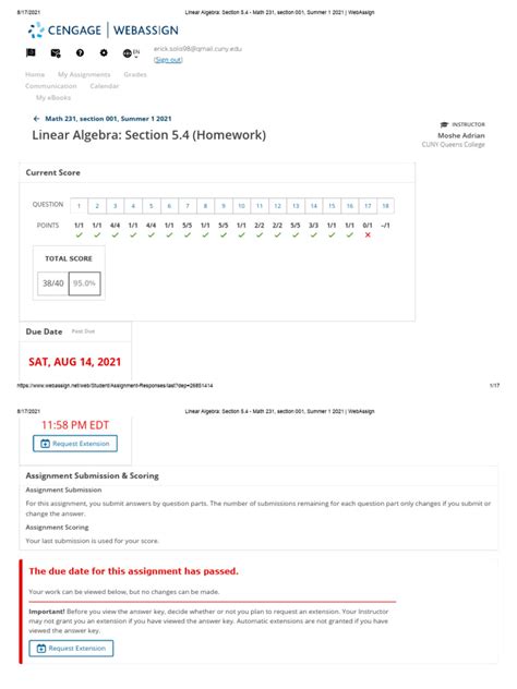 Linear Algebra Section 5 4 Math 231 Section 001 Summer 1 2021