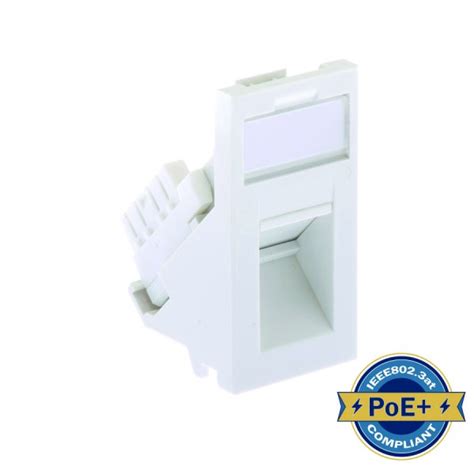 Cat6 Pcb Module Low Profile Angled Unshielded Euro White Mae Networks