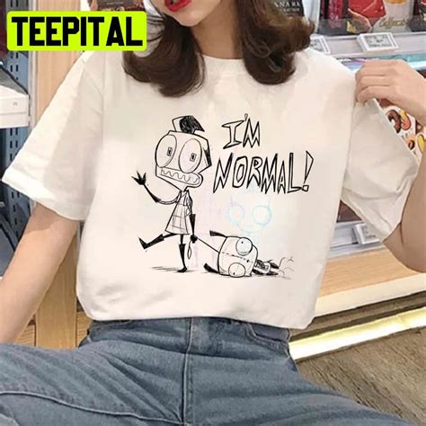 Line Art Im Normal Invader Zim Unisex T Shirt