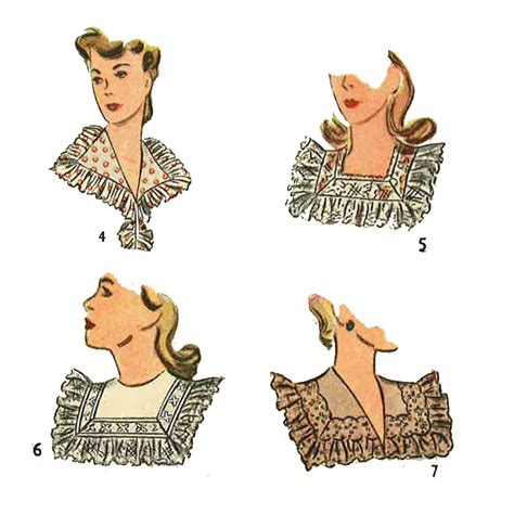 Pdf 1940s Pattern Decorative Collar Set Accessories Size Small