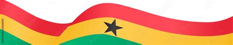 Ghana Flag Wave Isolated On Png Or Transparent Background Symbol Ghana Vector Illustration