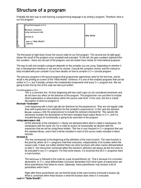 structure of a program pld pdf c subroutine