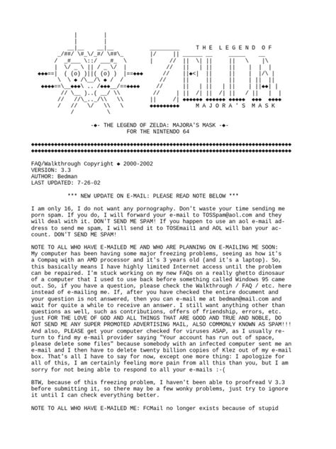 Zelda Majoras Mask Guide Pdf The Legend Of Zelda