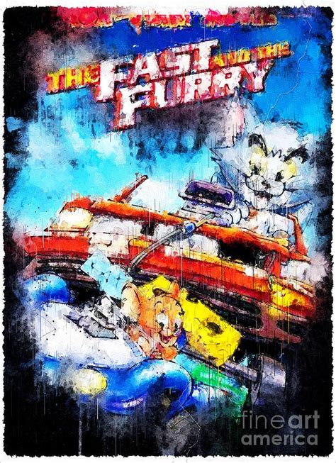 Movie Tom And Jerry The Fast And The Furry Drawing By Tanya Prosacco Fine Art America
