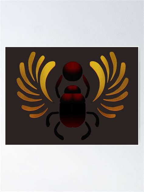 Hieroglyph Scarabaeus Sacer Ancient Egy Khepri Poster By Zingitem