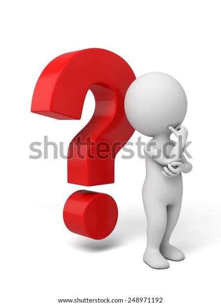 큰 물음표를 가지고 생각하는 3d 소형3d 스톡 일러스트 248971192 Shutterstock