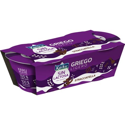 Comprar Yogur Griego Ligero Con Stracciatella Sin Lactosa Pack Unidades G KAIKU