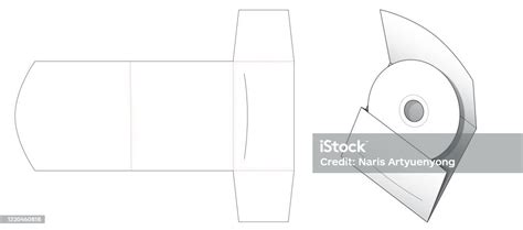 包裝模具切割範本向量圖形及更多人造物件圖片 人造物件 全景 剪裁圖 Istock