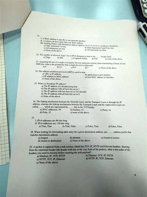 Solved Solve The Following Image Questions 21 The Mac Address Is Specific To One Network