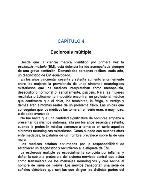 Cap 4 Esclerosis Múltiple Pdf Esclerosis Múltiple Nervio