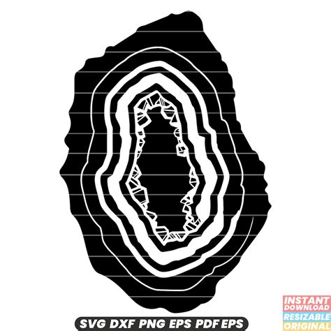 Geode Svg Crystal Formation Mineral Illustration Geology Graphic