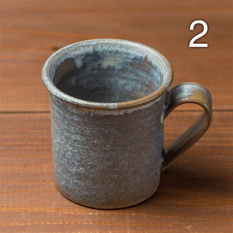 鶯茶白霞 切立カップ（コーヒーカップ・マグカップ）／安藤美和 手作りの器・食器のセレクトショップ ならびや商店