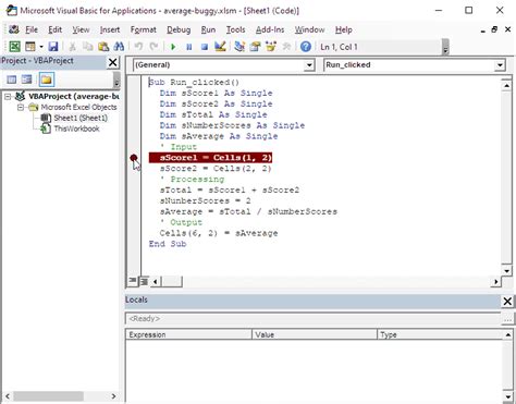 Debugging Programming With Excel Vba