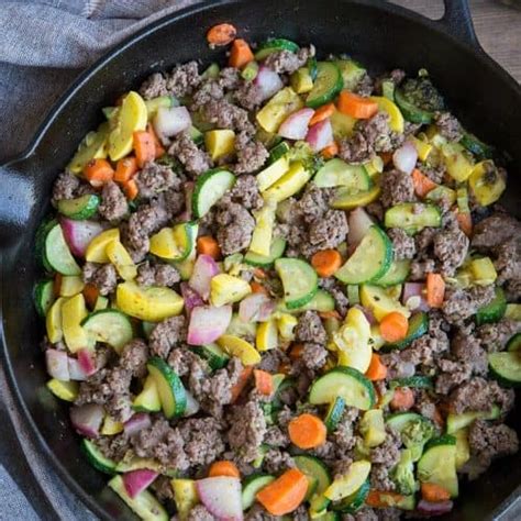 30 Minute Vegetable And Ground Beef Skillet Recipe Healthy Ground