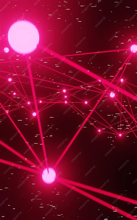 Premium Photo Abstract Pink Plexus Background Connection Lines And Dots For Tech Science