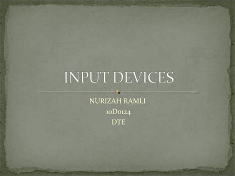 Presentation On Input Devices Ppt Computer Peripherals Computing