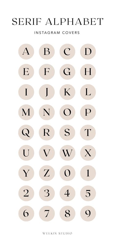 36 Letters And Numbers Instagram Stories Highlight Covers Minimal