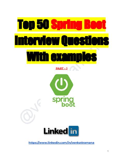 Spring Boot Interview Questions And Answers Part 1 M An A Studocu