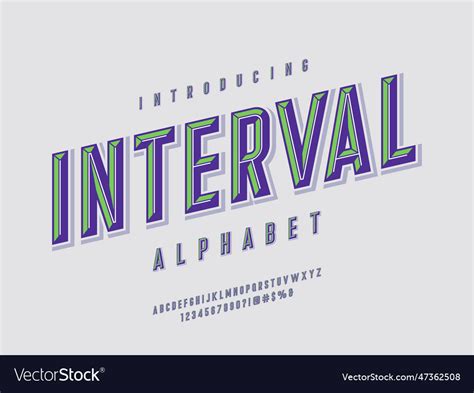 Chisel Font Royalty Free Vector Image Vectorstock