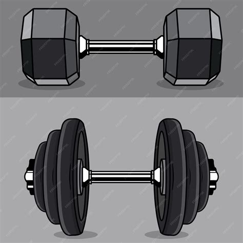 Premium Vector Gym Color Dumbbell Vector Set