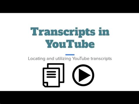 Youtube Transcripts Opening And Editing Transcripts Tutorial Youtube