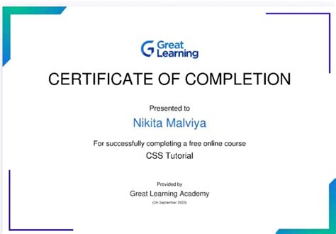 nikita malviya on linkedin css certificate via great learning