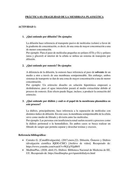 PRÁCTICA Fragilidad de la membrana plasmática Anaiz Ticona Flores uDocz