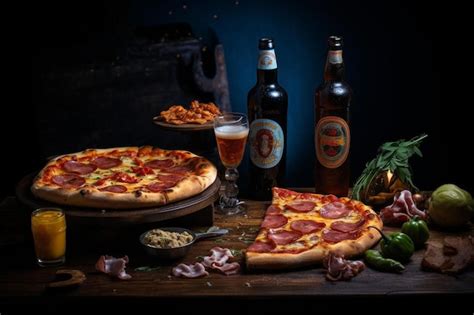 Premium Photo Visual Classic Pizza Delight Culinary Masterpiece