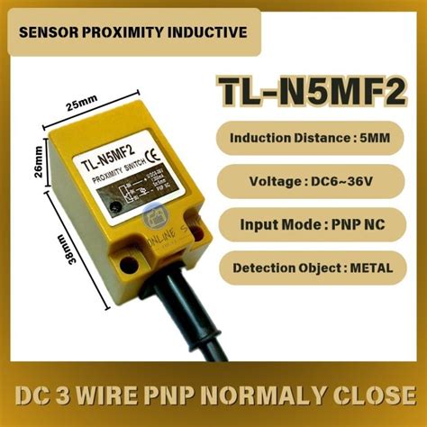 Jual SENSOR INDUCTIVE PROXIMITY TL N5MF2 PNP NC NORMALY CLOSE 3 WIRE 6