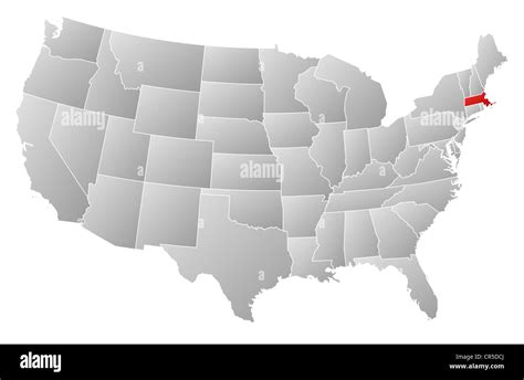 Massachusetts On Us Map