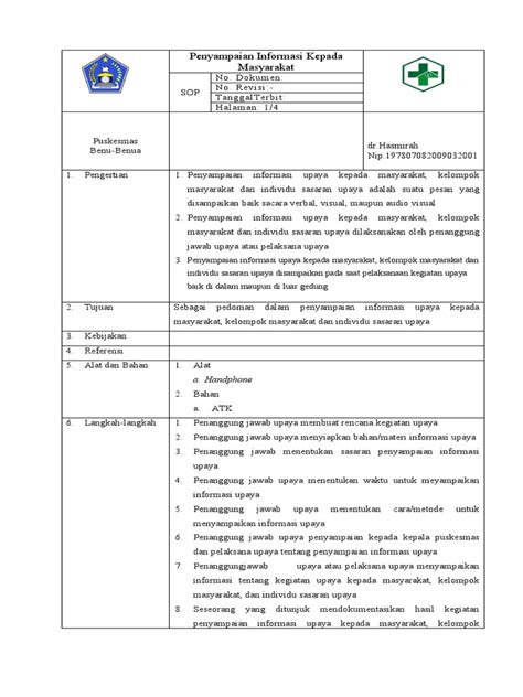 Contoh Format Sop Pdf