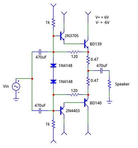 Class Ab Amplifier Circuit Diagram