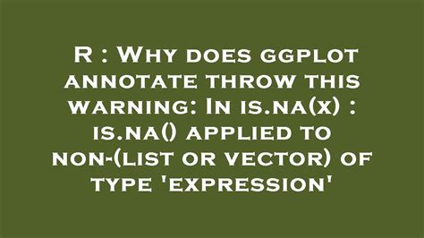 R Why Does Ggplot Annotate Throw This Warning In Is Na X Is Na