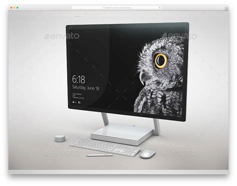 Trendy Computer Mockups With Futuristic Design UiCookies