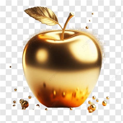 투명한 배경에 녹색 잎이 있는 빛나는 금사과 빛나는 황금 사과 맑은 배경에 녹색 잎이 있는 투명한 배경에 녹색 잎이 있는 빛나는 금사과 Png 일러스트 및 이미지 에